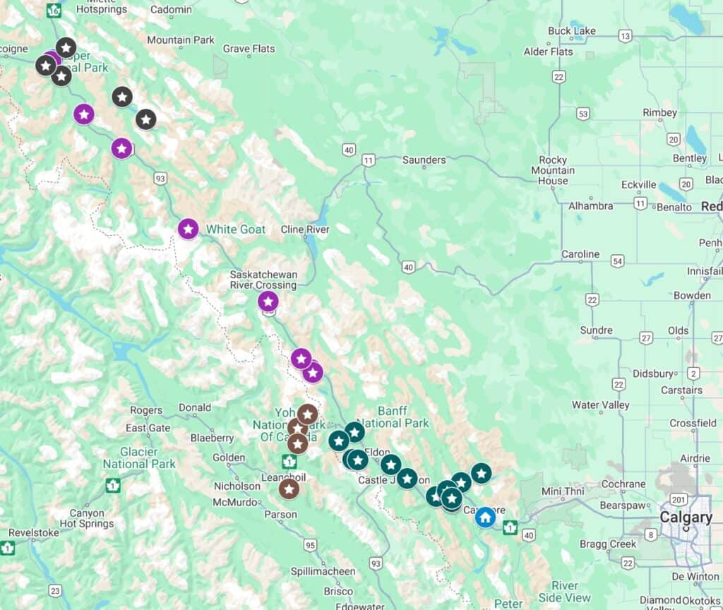 3, 4, 5, and 7 Days Banff and Jasper Itinerary